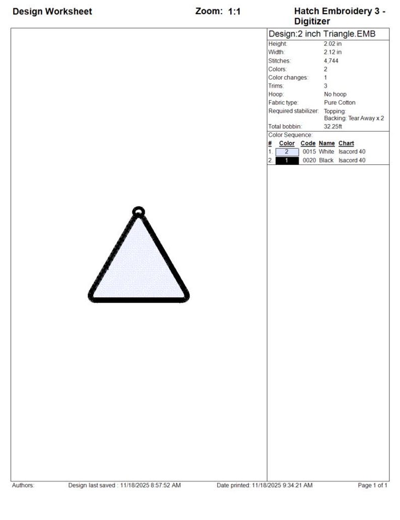 FSL Ornament Triangle | Free Standing Lace | Machine Embroidery File ...