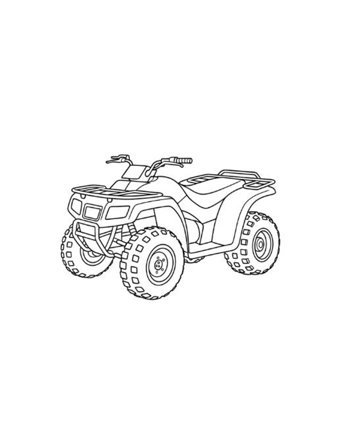 Four-wheeler Embroidery Outline Design | ATV | Machine Embroidery File ...