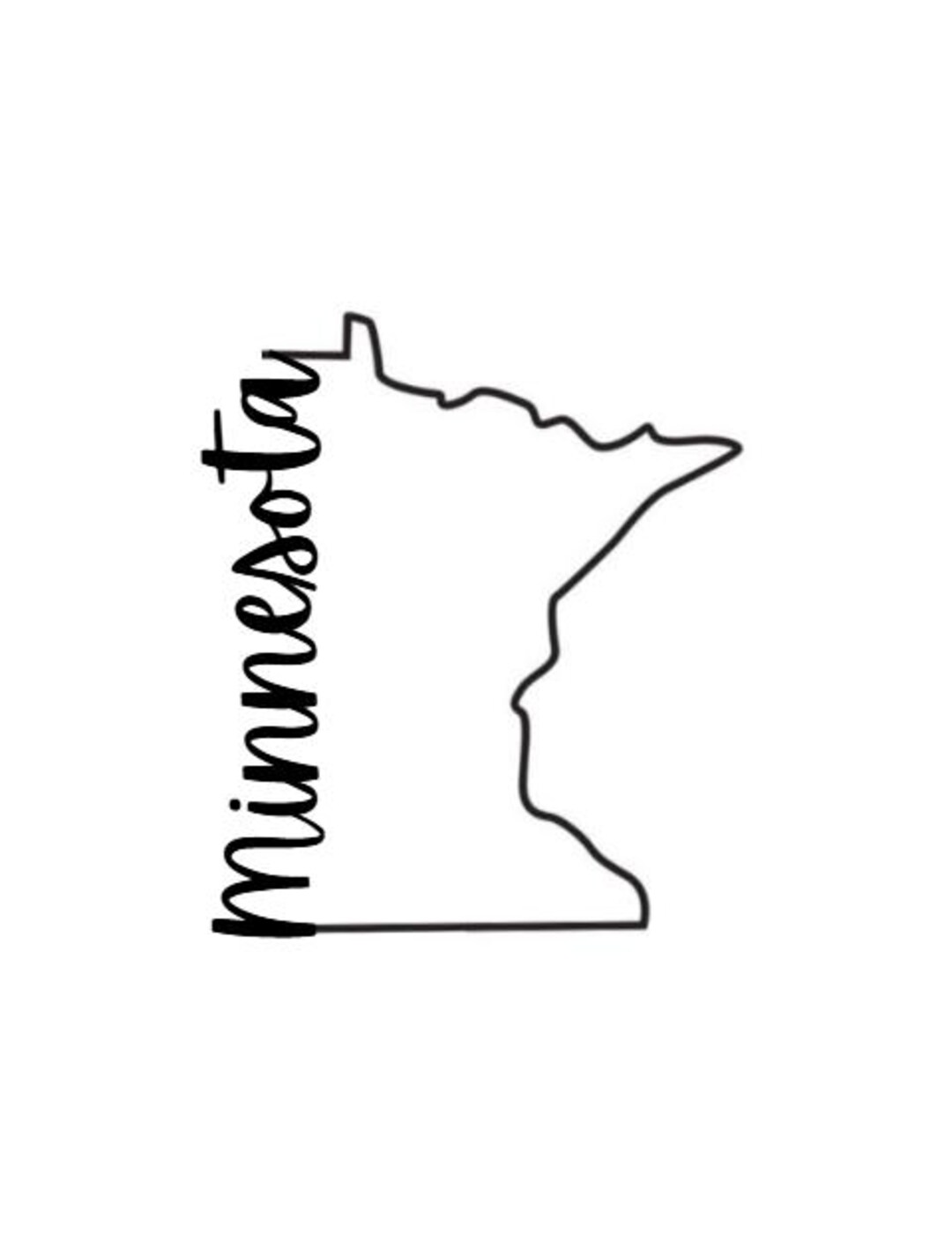 State Name | Minnesota Outline| Machine Embroidery File Download ...
