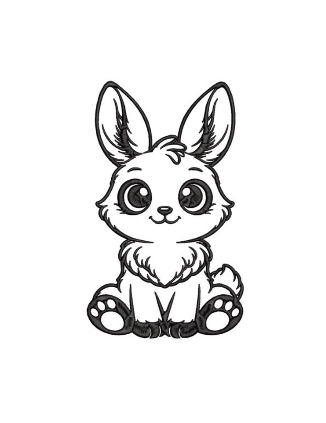 Bunny Outline Machine Embroidery File Download | 9 Sizes - Etsy