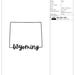 State Name | Wyoming Outline| Machine Embroidery File Download | Script ...