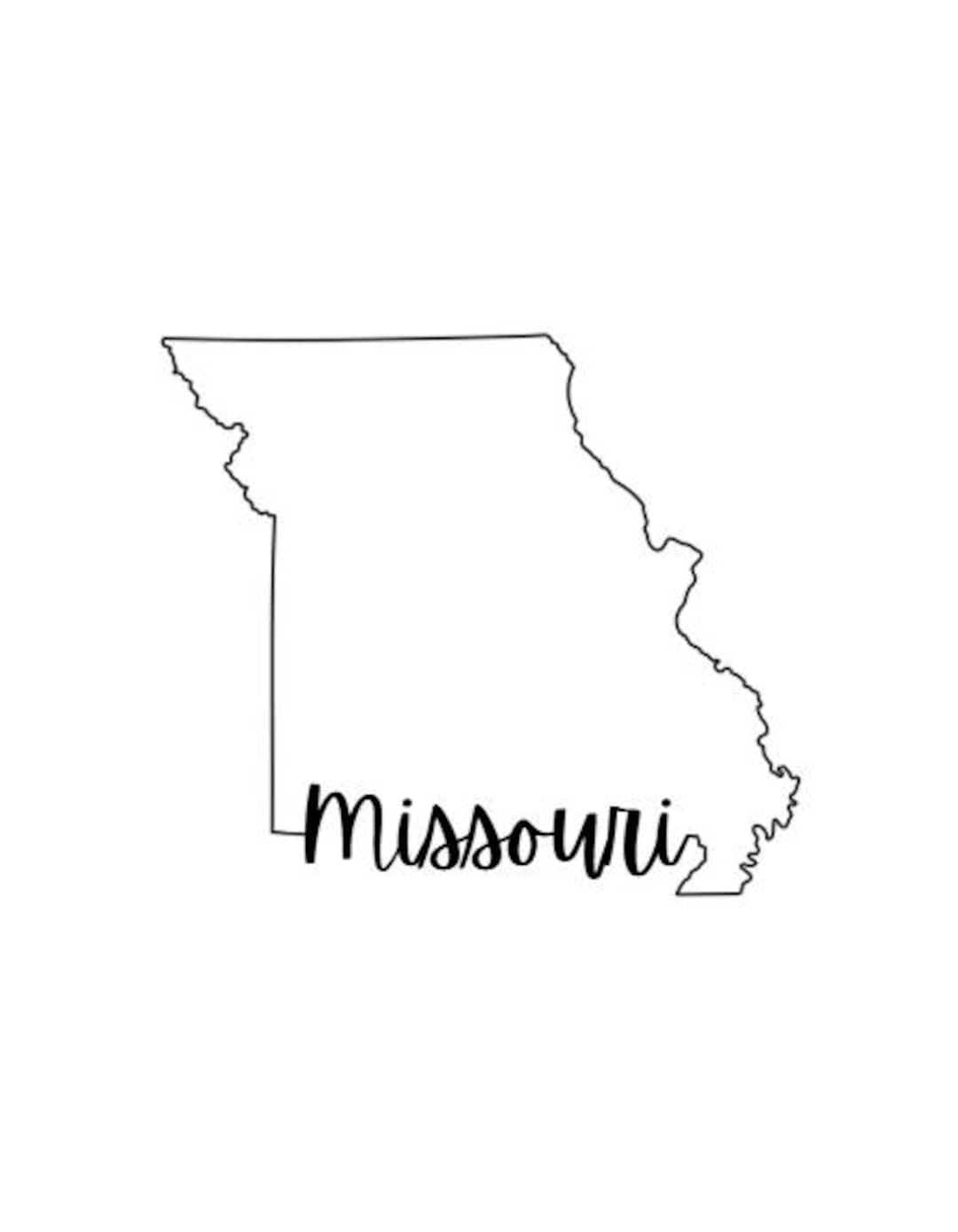 State Name | Missouri Outline| Machine Embroidery File Download ...