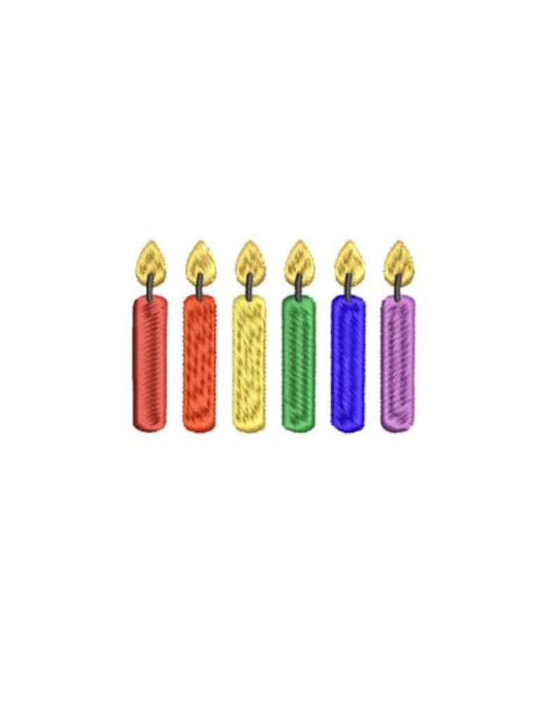 Birthday Cake Candles Machine Embroidery Design (digital Download) - Etsy