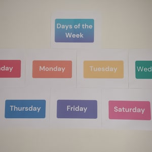Days of the Week Printable | Teacher Wall Decor | Daycare Learning ...