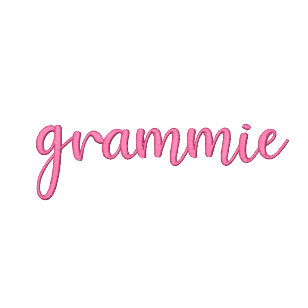 Grammie Embroidery File Download | Script Font - Etsy