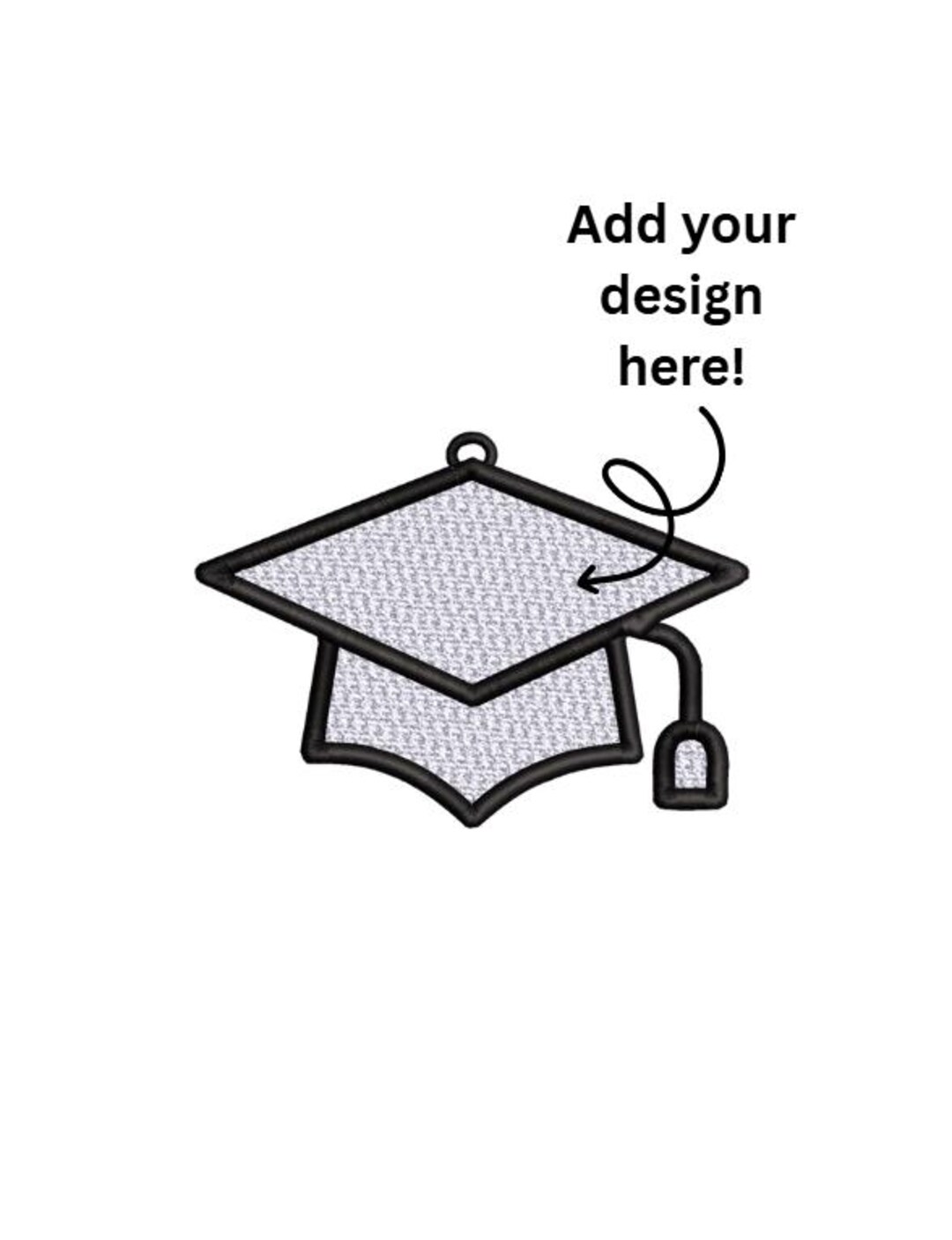 FSL Graduation Cap Ornament | Free Standing Lace | Machine Embroidery ...
