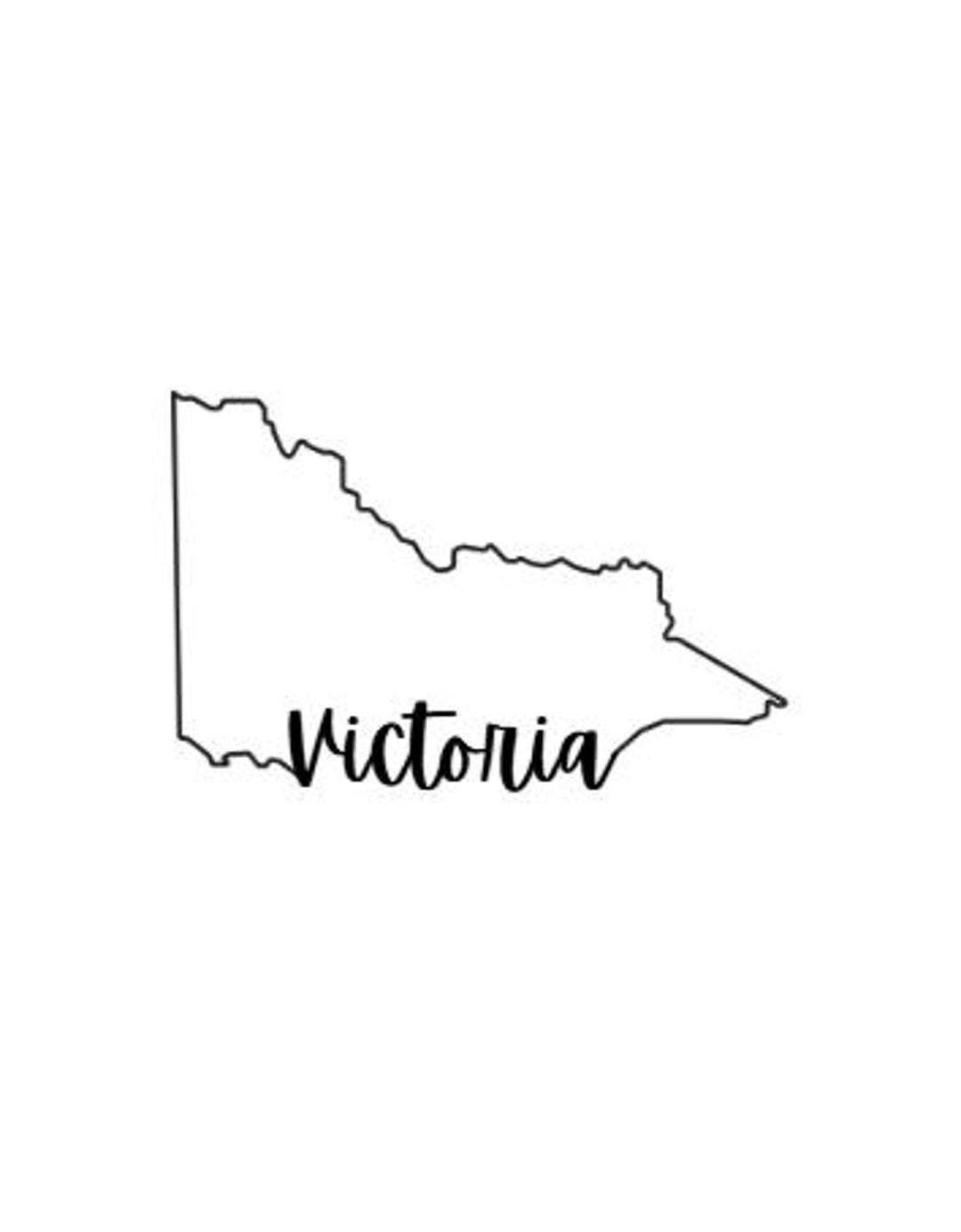 Victoria Outline | Australia Machine Embroidery File Download | Script ...