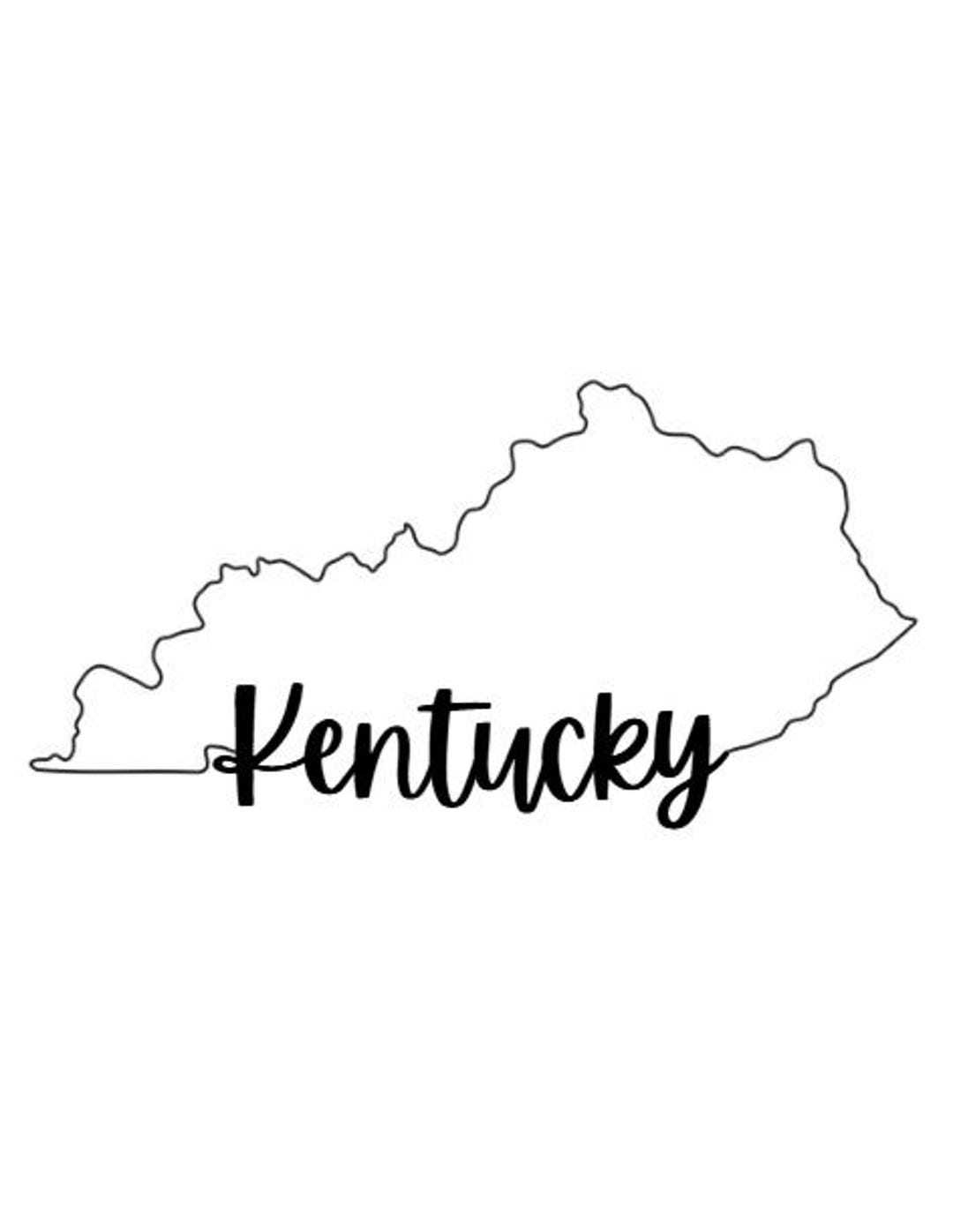 State Name | Kentucky Outline| Machine Embroidery Design Download ...