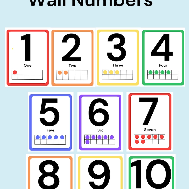 Numbers 1 to 10 - Etsy