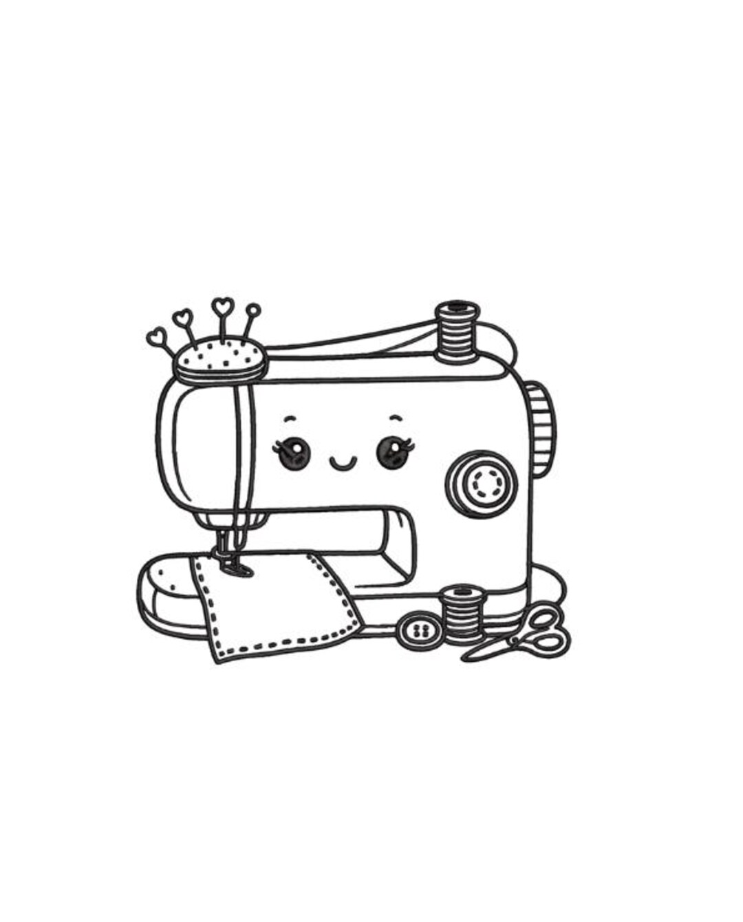 Sewing Machine Outline Machine Embroidery File Download | 7 Sizes - Etsy