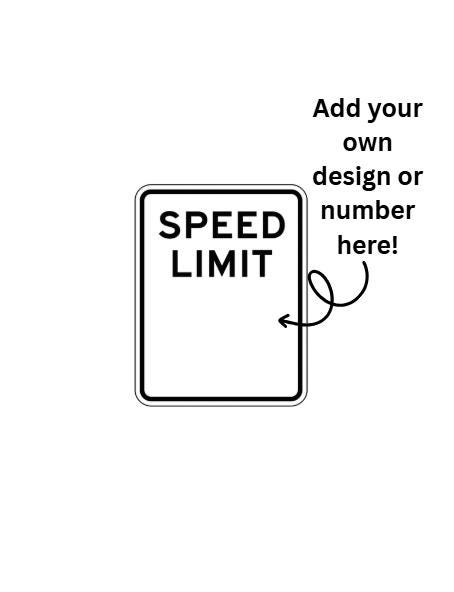 Speed Limit Sign Embroidery Design: Add Your Own Number, 5 Sizes ...