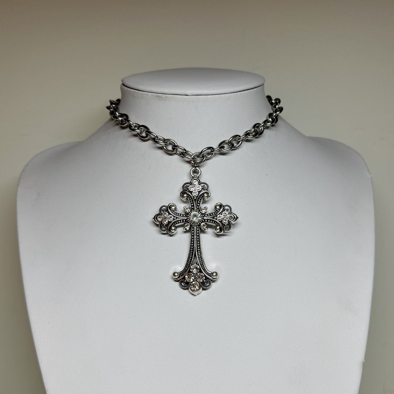 Goth Cross Necklace - Etsy