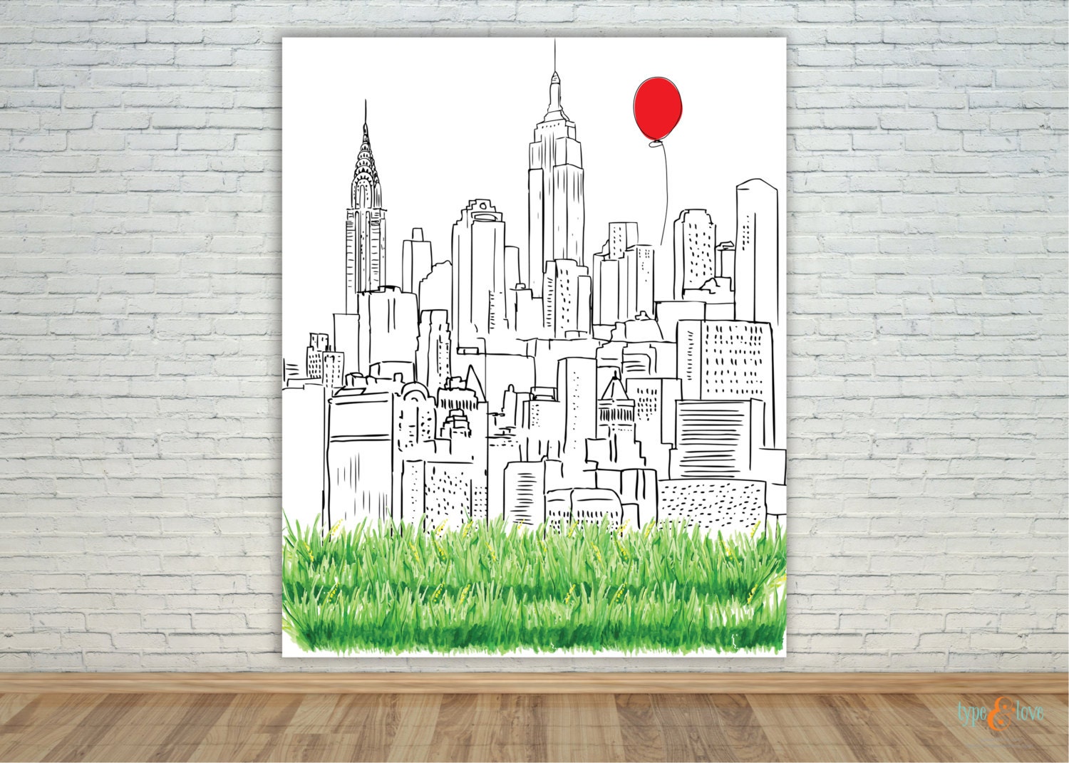 New York City Skyline, Vinyl Photo Backdrop, 8ft X 8ft, With 3" Pole ...