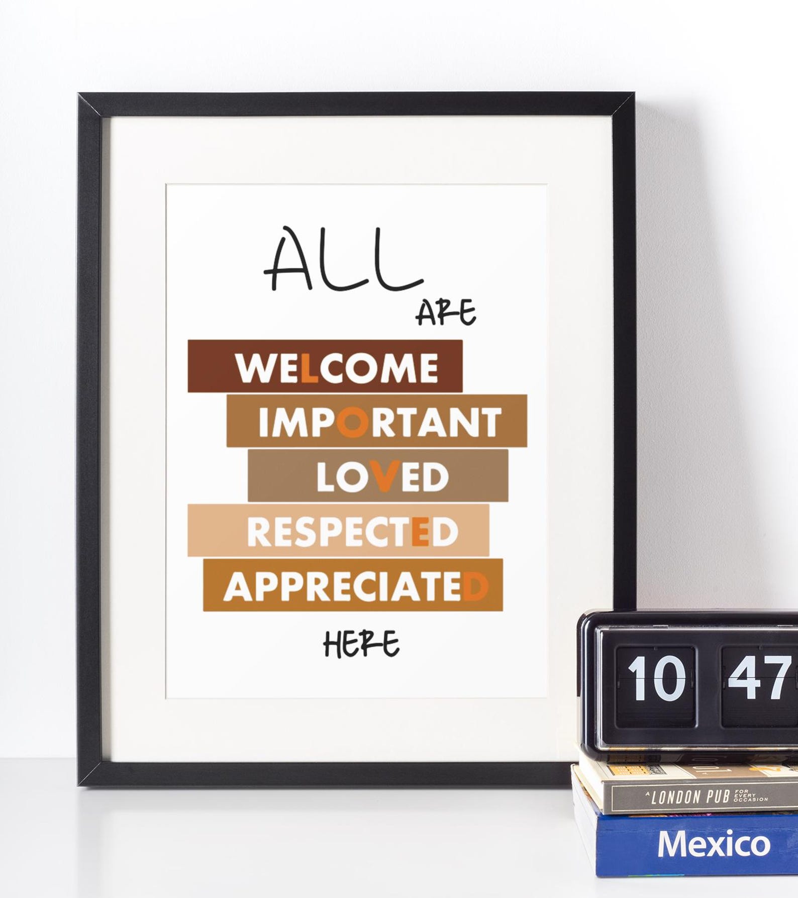 Diversity Inclusion Classroom Decor All Are Welcome Inspirational Wall ...