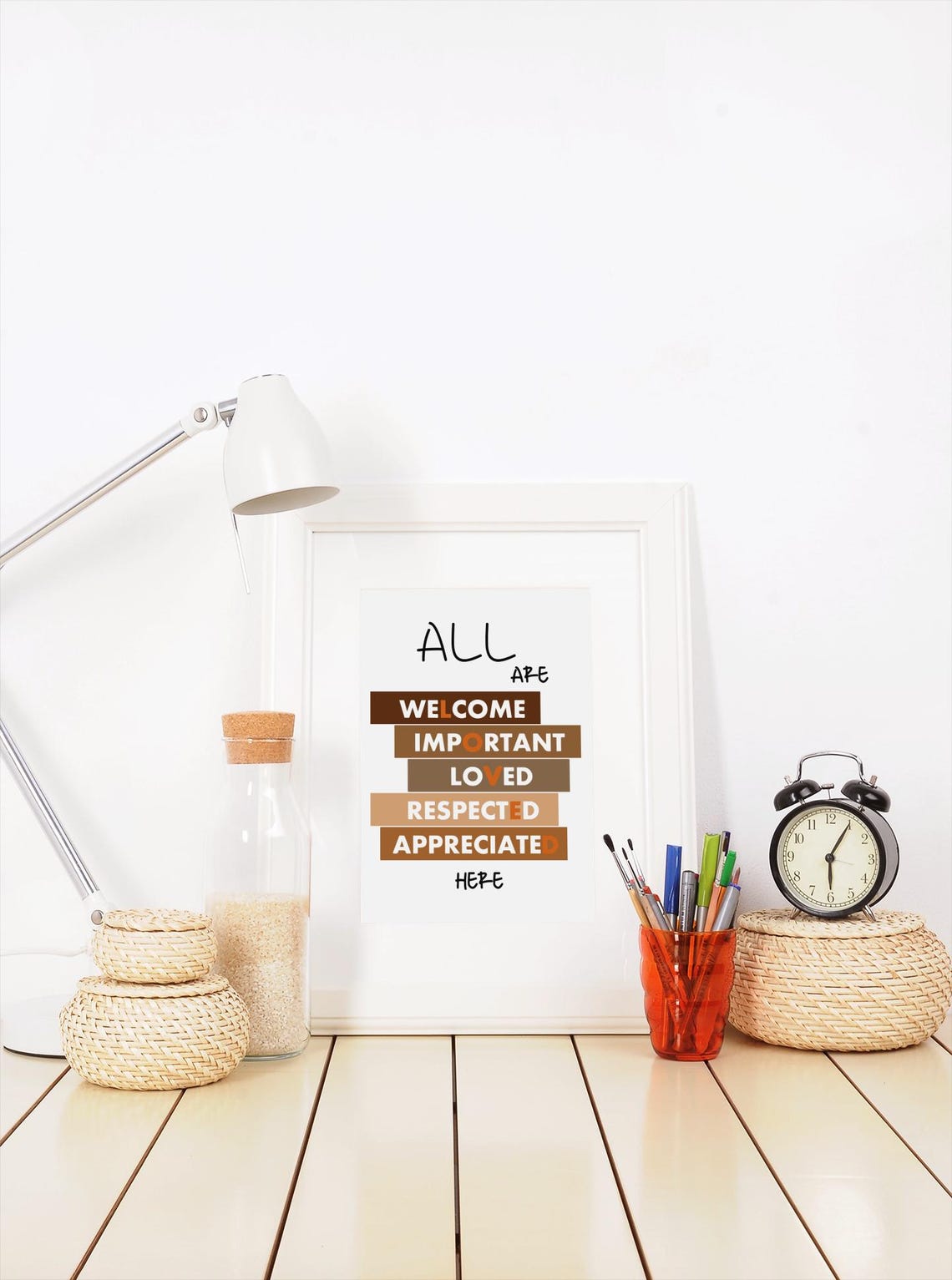 Diversity Inclusion Classroom Decor All Are Welcome Inspirational Wall ...