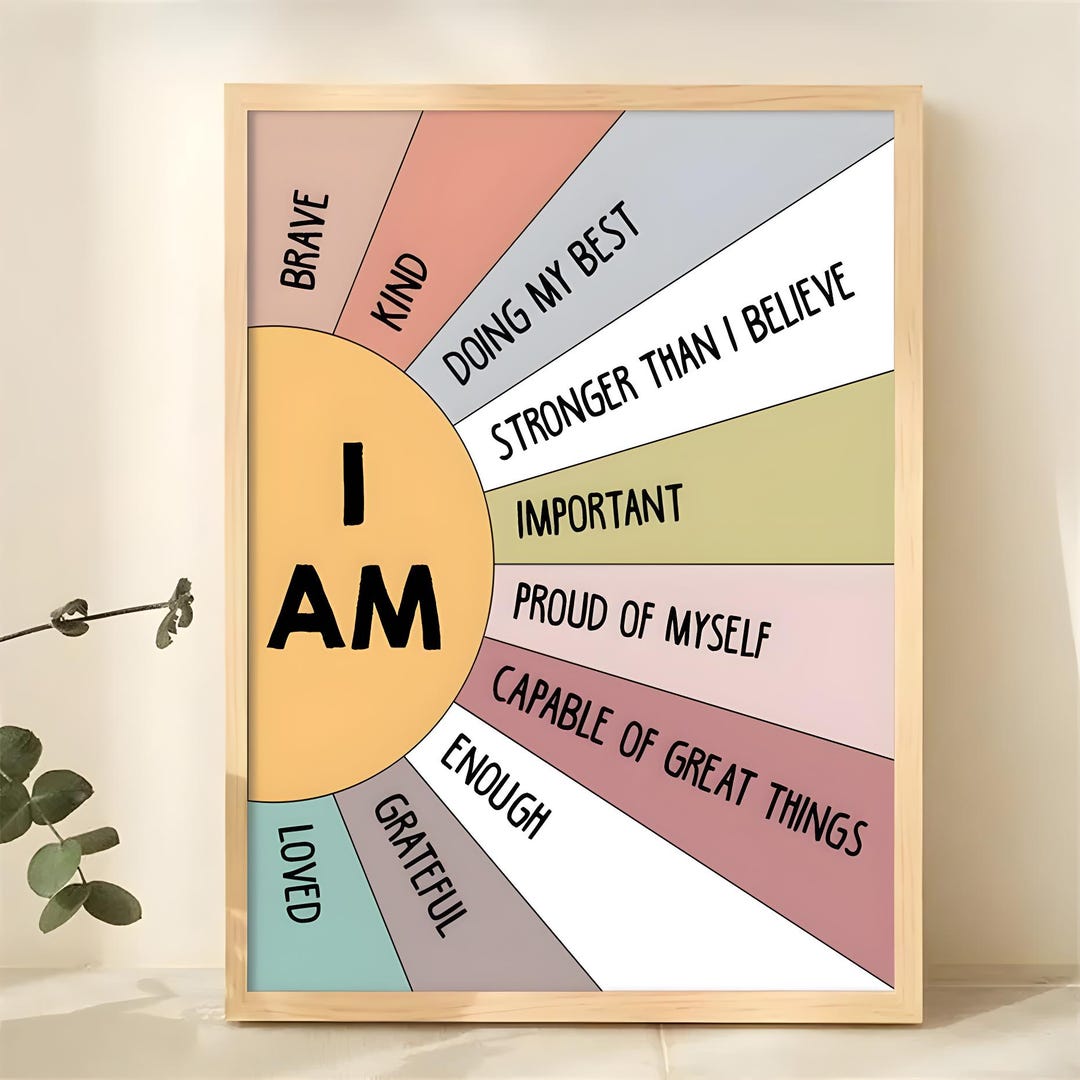 Motivational Classroom Decor Poster Positive Affirmation Wall Art Made ...