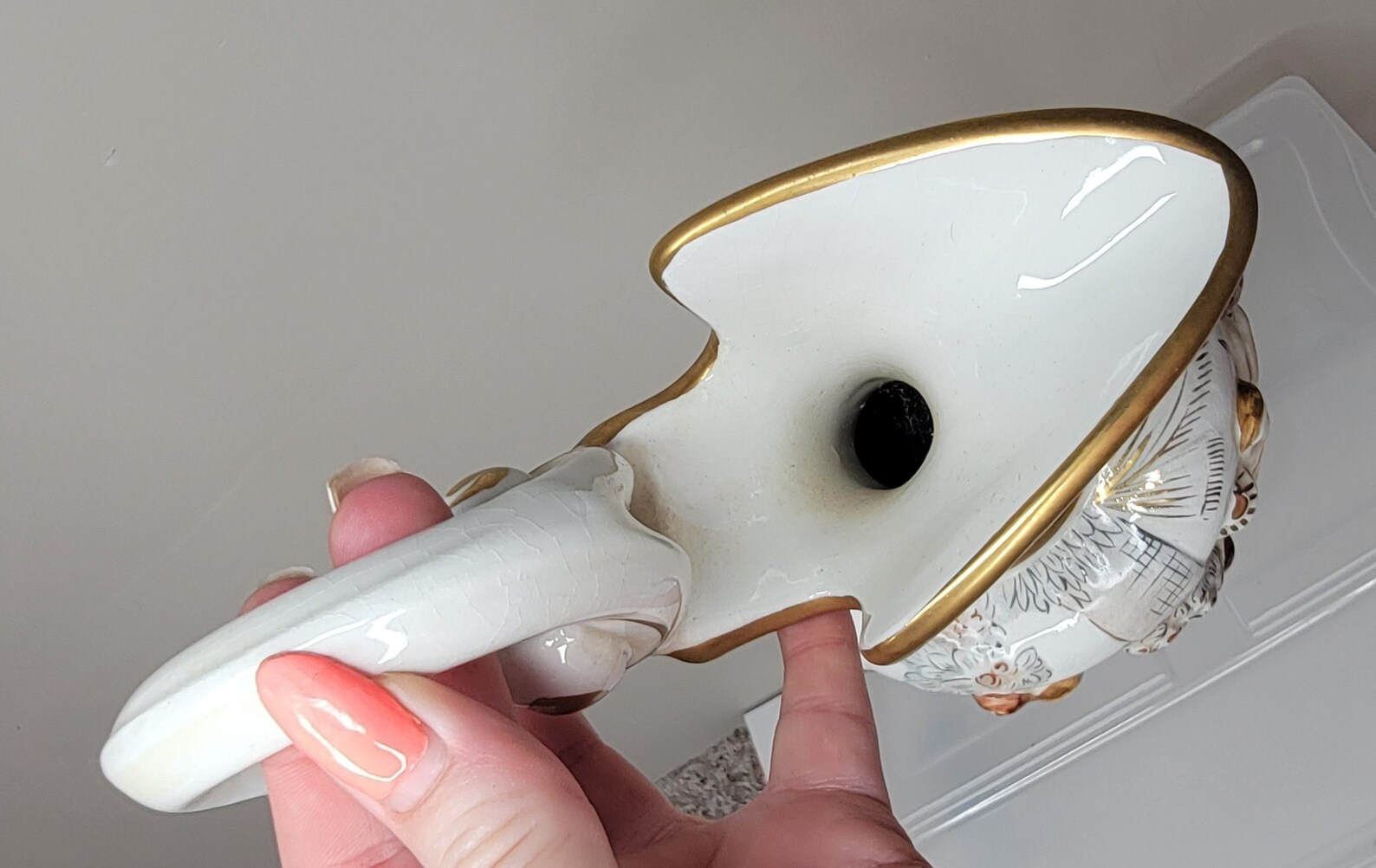 GB R. Capodimonte Ewer Gold Trim Italy Roman High Relief Ardalt 5600 ...