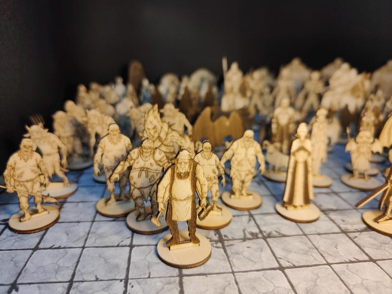 Curse of Strahd Cutout Minis Dnd Laser Cut Wooden Miniatures Tabletop ...