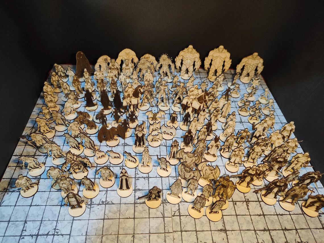 Curse of Strahd Cutout Minis Dnd Laser Cut Wooden Miniatures Tabletop ...