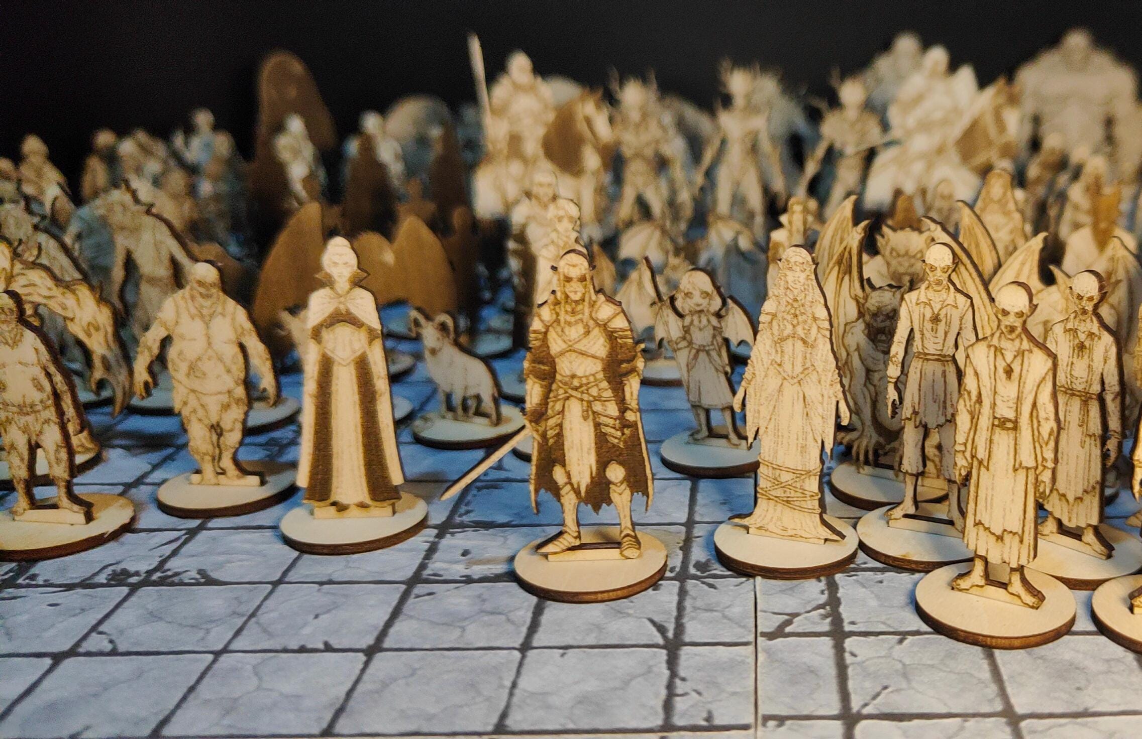 Curse of Strahd Cutout Minis Dnd Laser Cut Wooden Miniatures Tabletop ...