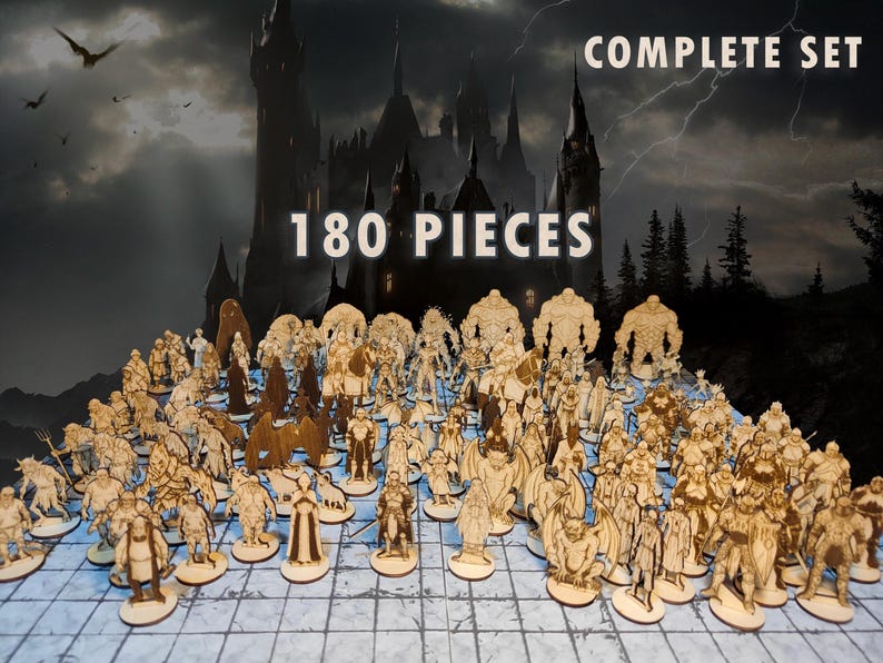Curse of Strahd Cutout Minis Dnd Laser Cut Wooden Miniatures Tabletop ...