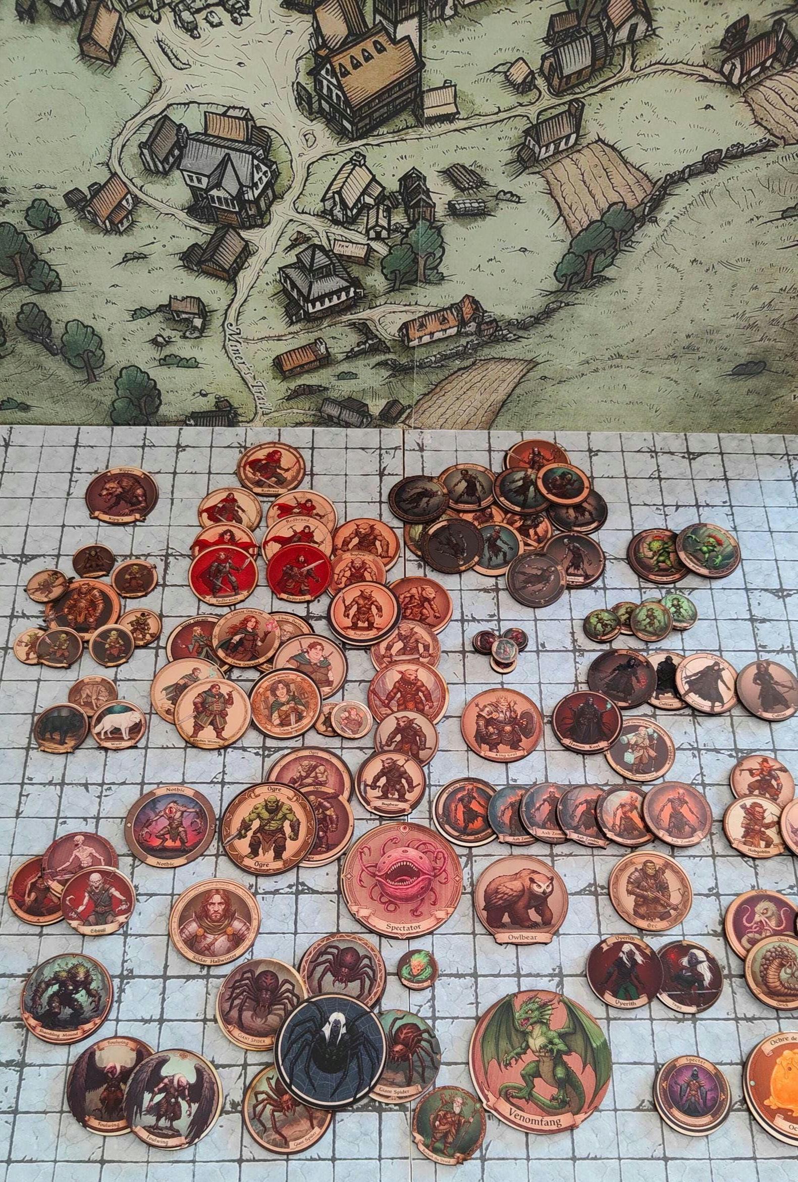 Lost Mines of Phandelver 144 Tokens Dnd Laser Cut Wooden Miniatures ...