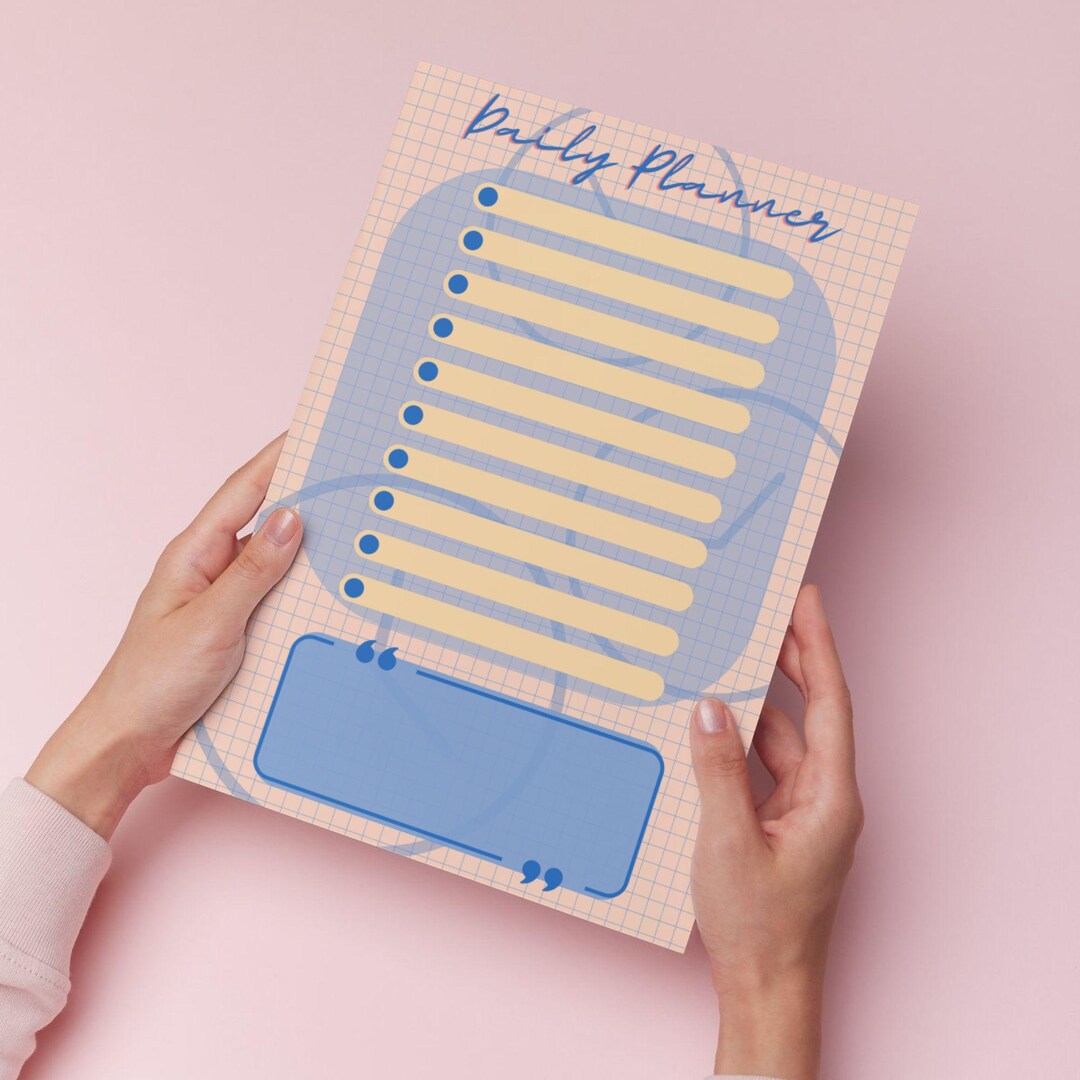 Modern Grid Daily Planner Template Digital Download - Etsy