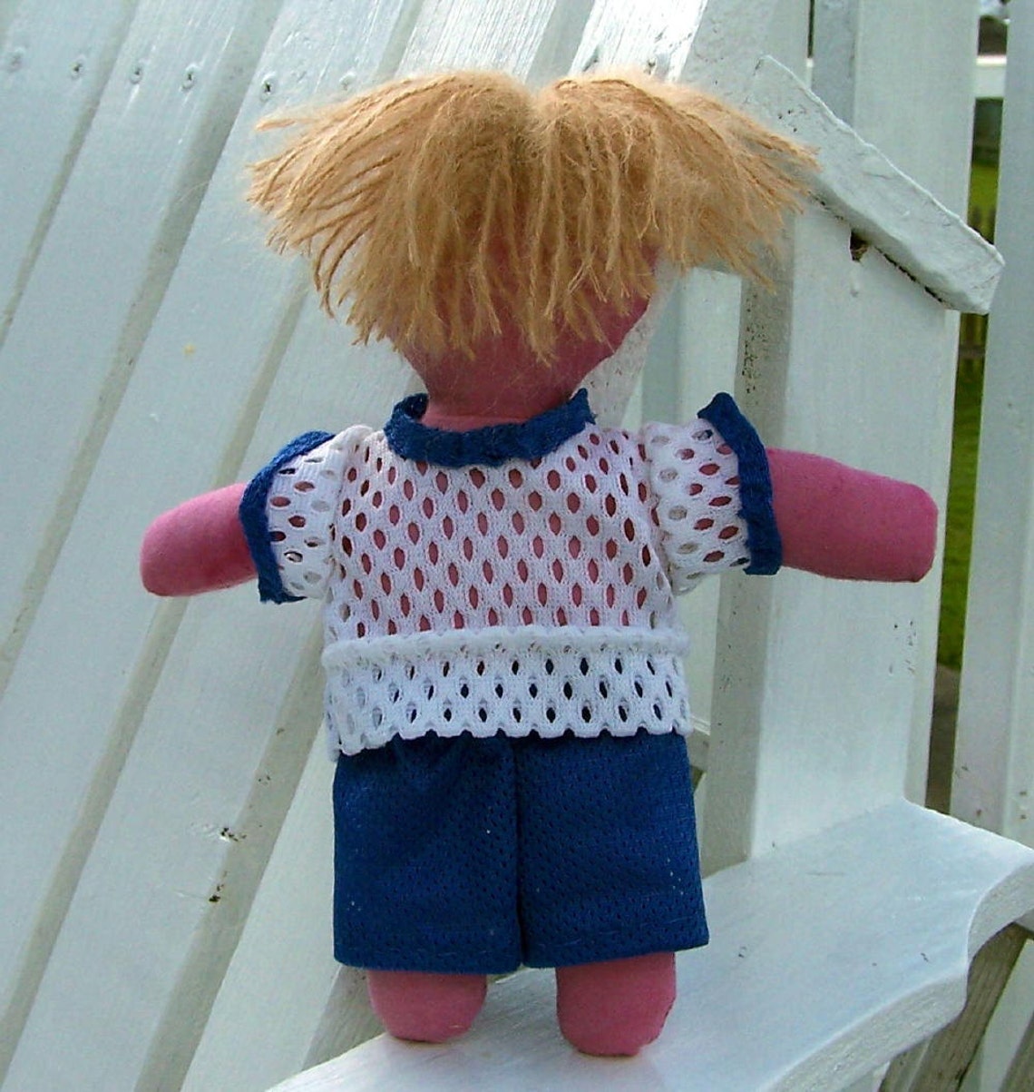 Colorful Boy Rag Doll With Blond Hair and Green Eyes | Etsy