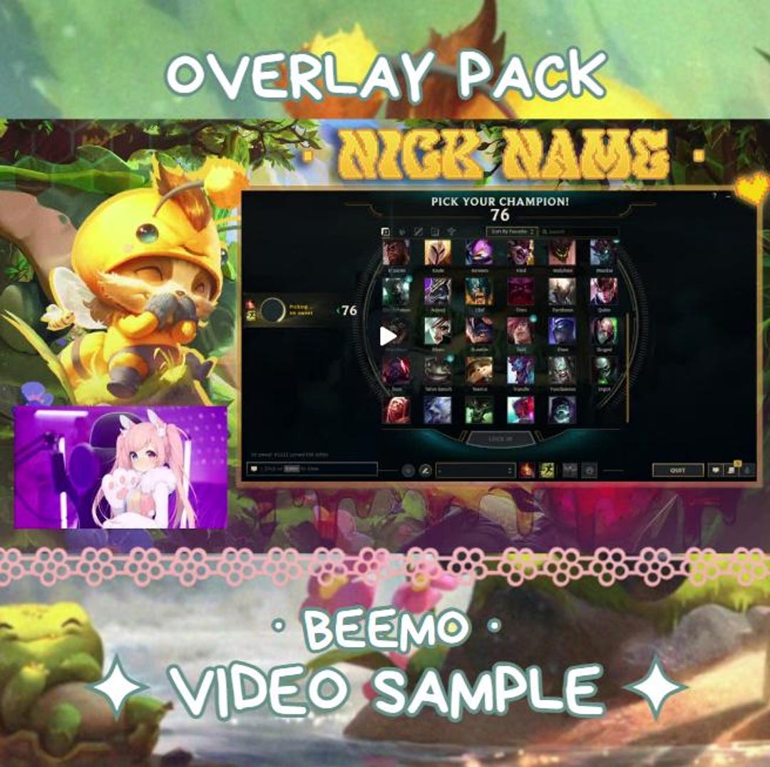 Beemo Teemo With Editable .PSD [league of Legends Streaming Overlay ...