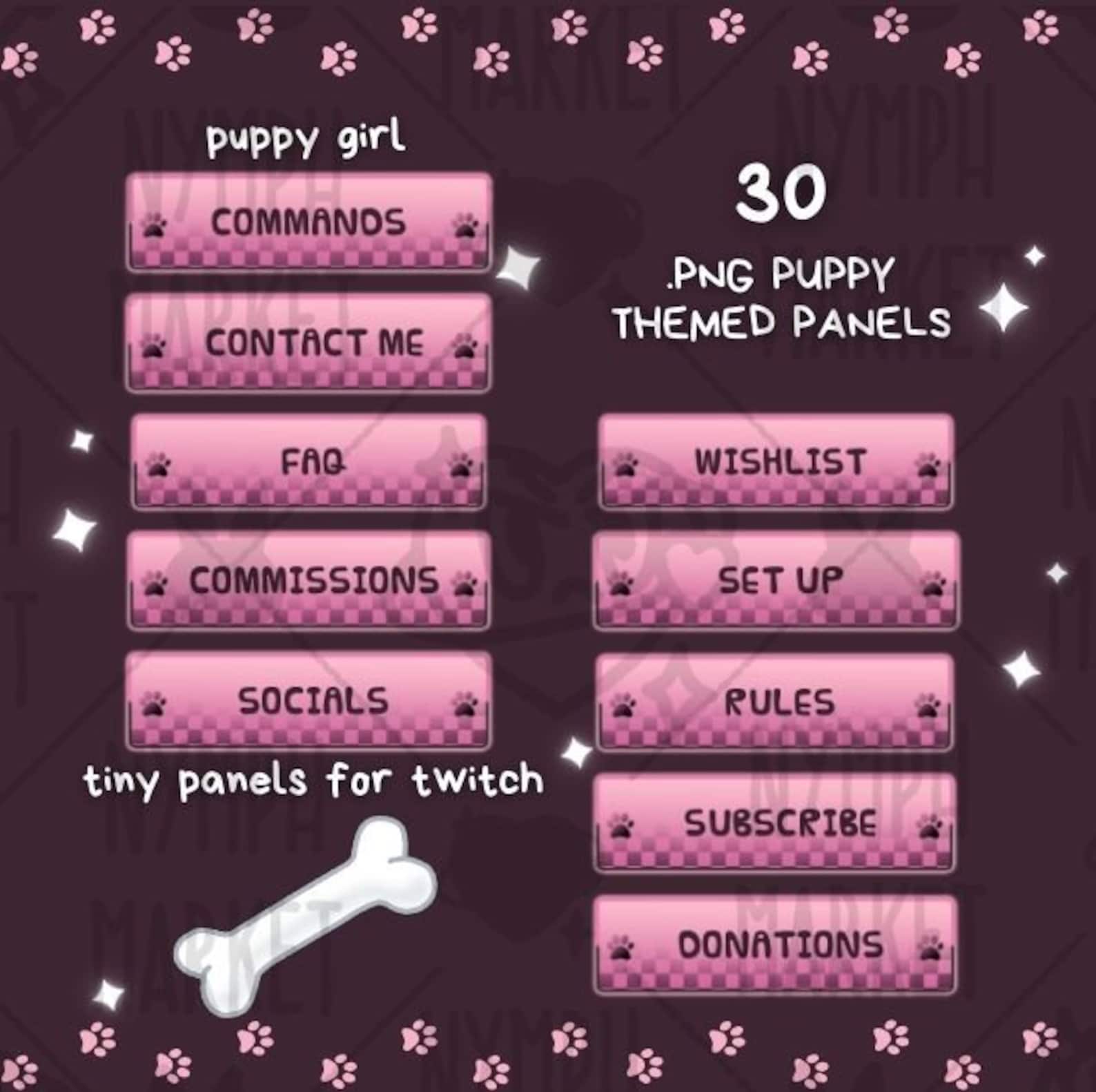 Streamer Puppy Girl [30 Tiny Panels] - Etsy