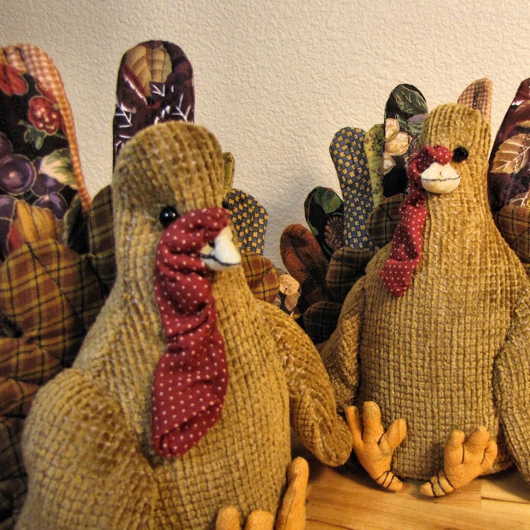 Primitive Turkey Sewing Pattern: Fall Fabric Bird (PDF Pattern) - Etsy