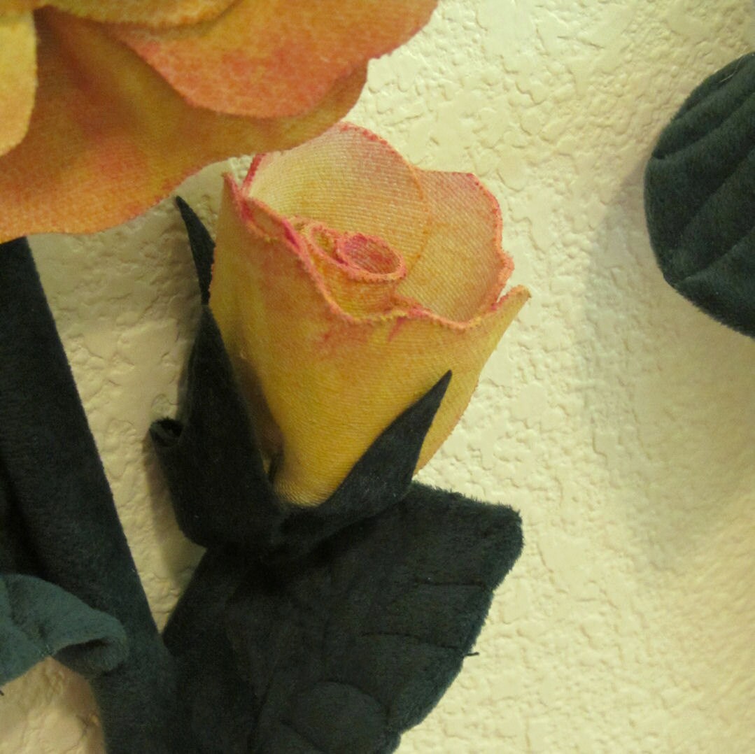 Flower Pattern Primitive Flowers Rose Wall Hanging Large - Etsy