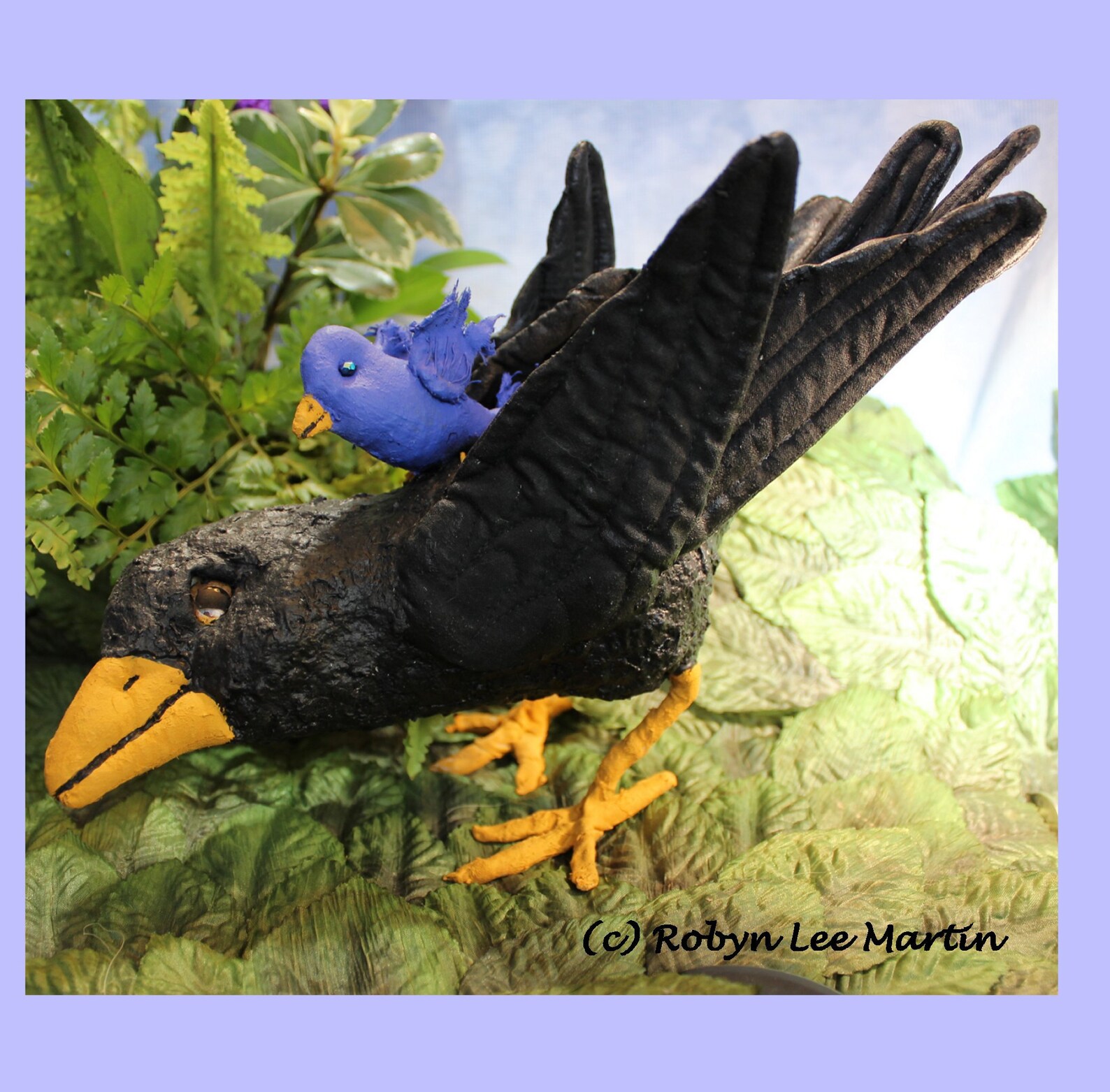 Soft Sculpture Papier Mache Clay Crow and Barry Bluebird - Etsy