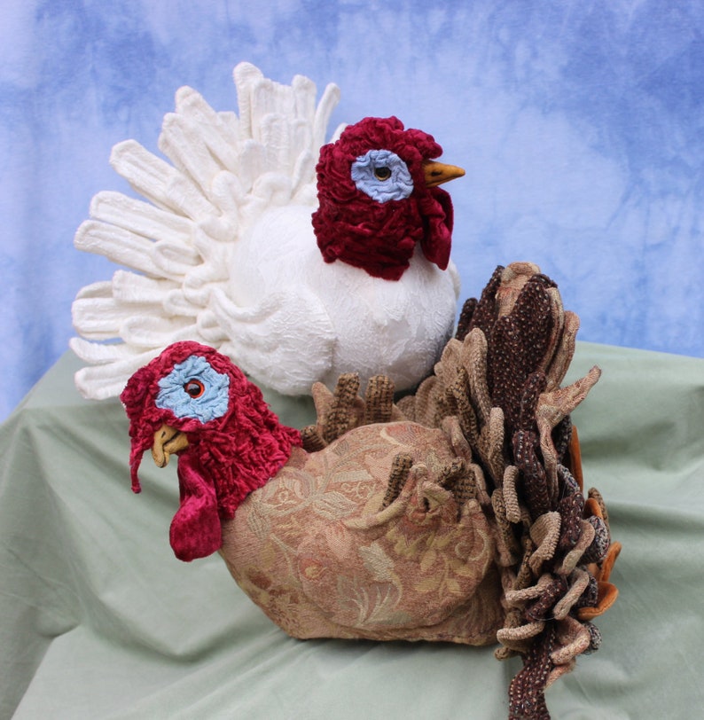 Primitive Turkey Pattern, Large Soft Sculpture Bird,fall Decoration - Etsy