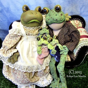 Primitive Pattern Toad Doll, Frog Doll, Baby Toads, Primitive Doll, - Etsy