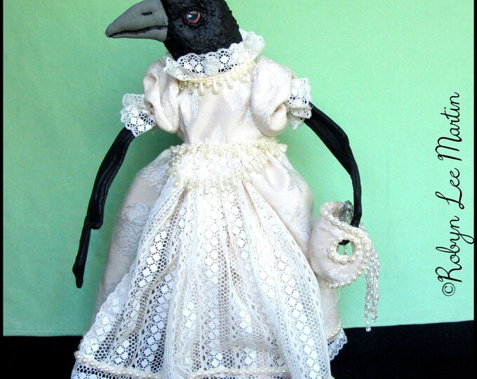Soft Sculpture Crow Doll Goes to the Masquerade Springtime - Etsy