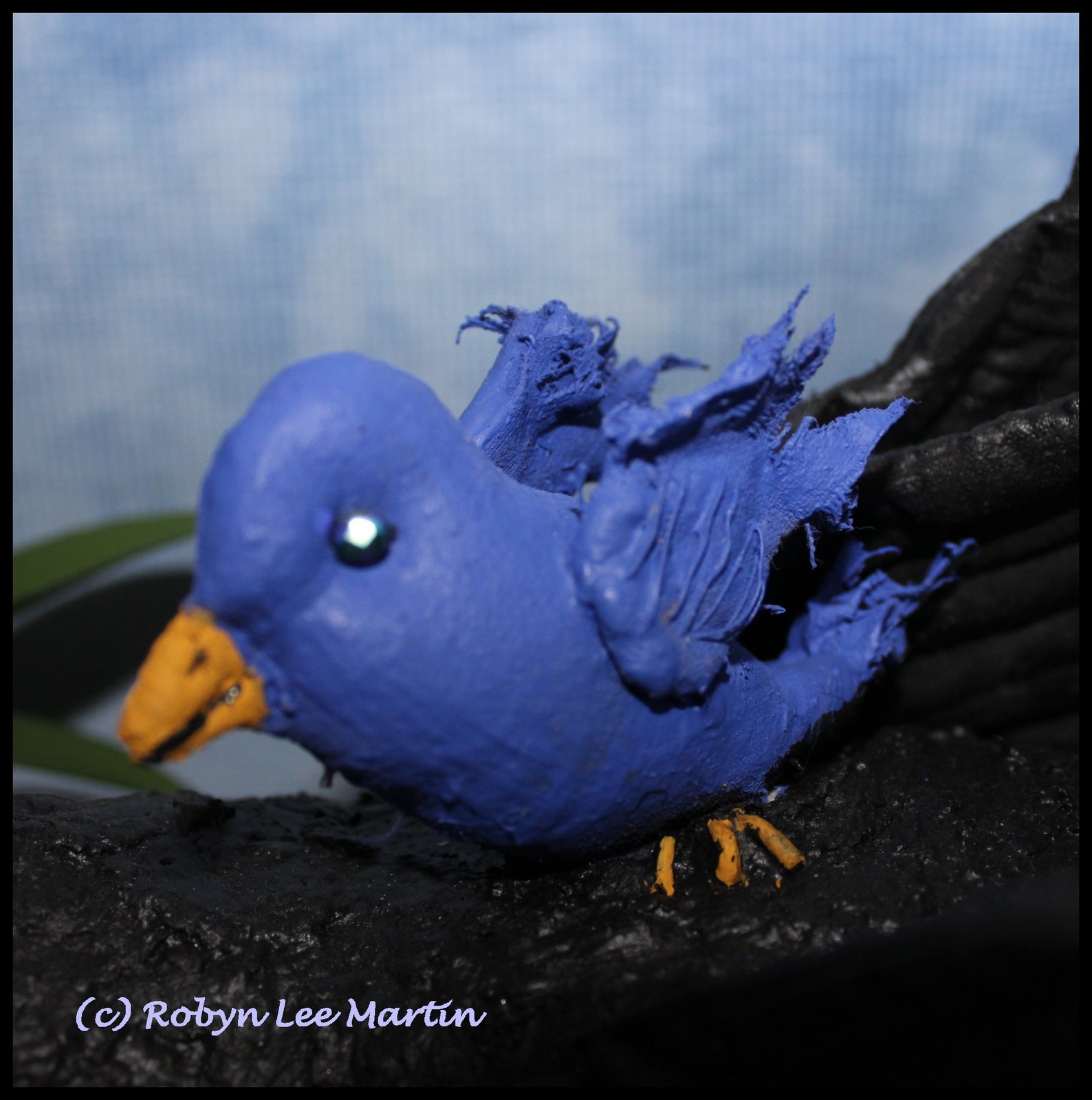 Soft Sculpture Papier Mache Clay Crow and Barry Bluebird - Etsy