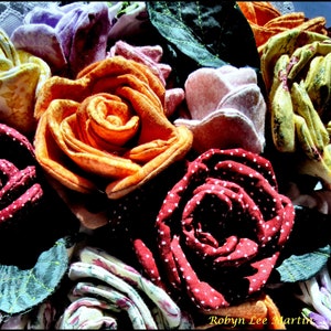 Fabric Rose Sewing Pattern: Soft Sculpture Flowers (PDF Pattern ...