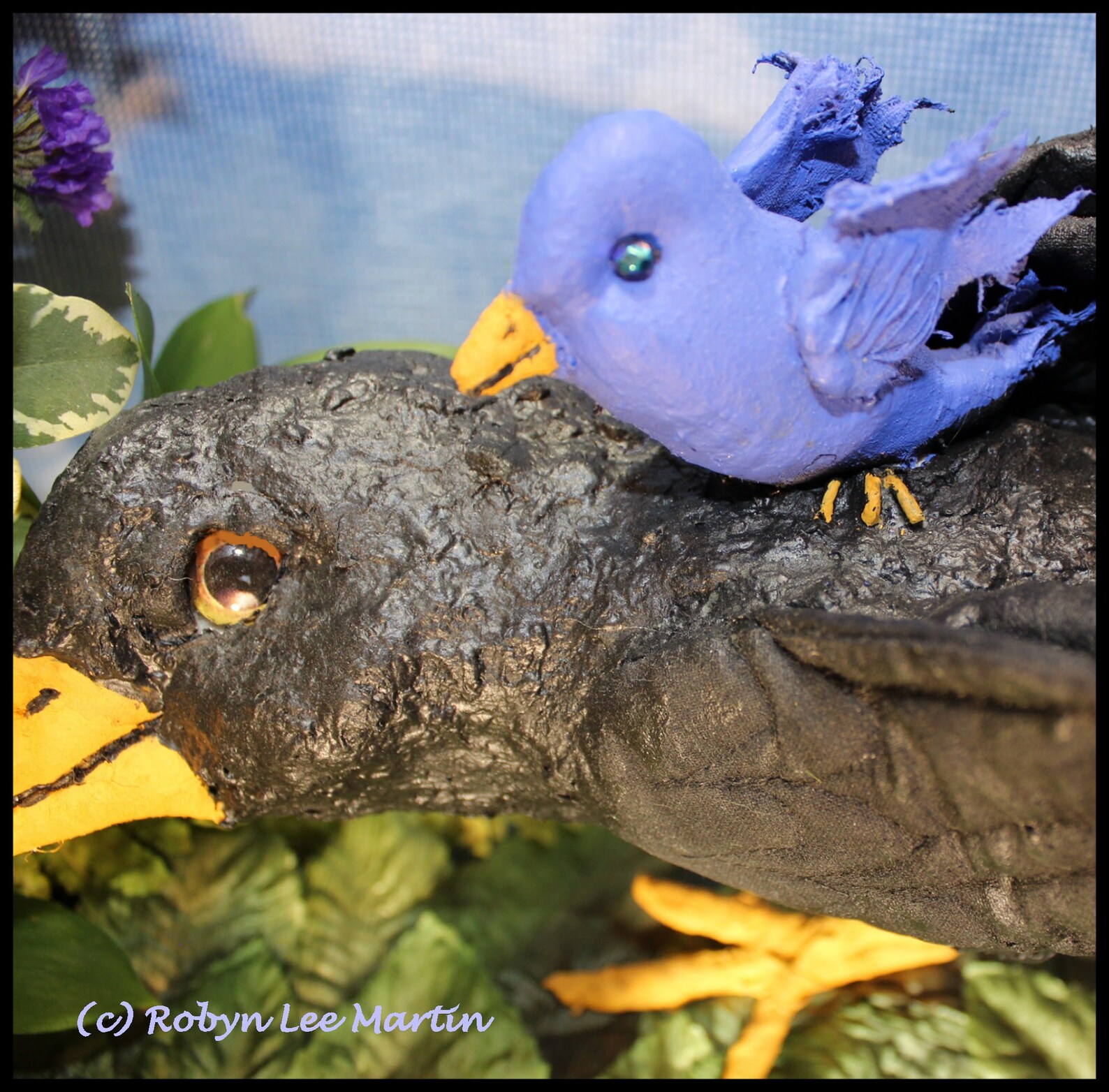 Soft Sculpture Papier Mache Clay Crow and Barry Bluebird - Etsy