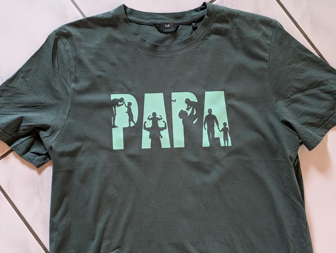 Papa SVG File – Father's Day Plotter File With Father-child Silhouette ...