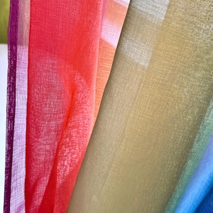 Colorful Rainbow Sheer Curtains for Kitchen, Dining Room, Kids Room ...