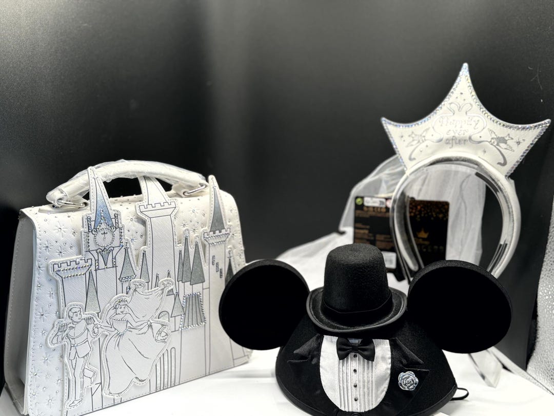 Happily Ever After Set, Veil Enhanced With Glass Rhinestones, Groom ...