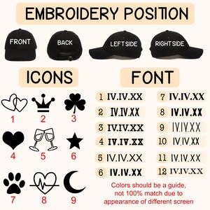 Embroidered Hat | Custom Couple Portrait | Christmas Gift for Him or ...