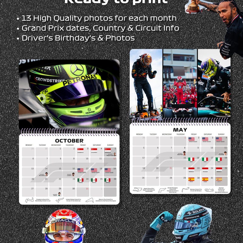 F1 printable 2025 schedule - Etsy.de