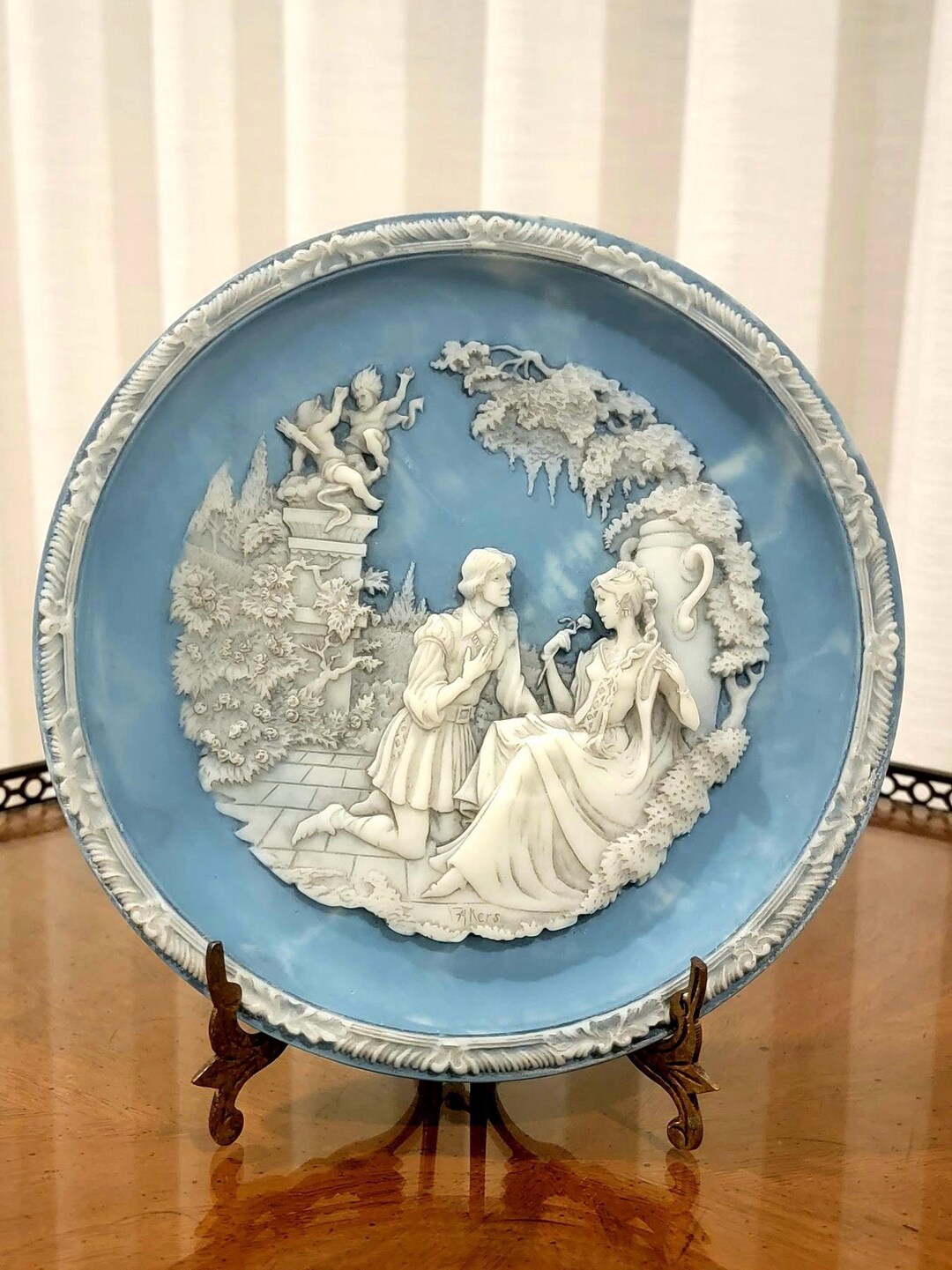Vintage 1987 Incolay Stone Plate - “ Shall I Compare Thee to a Summer’s ...