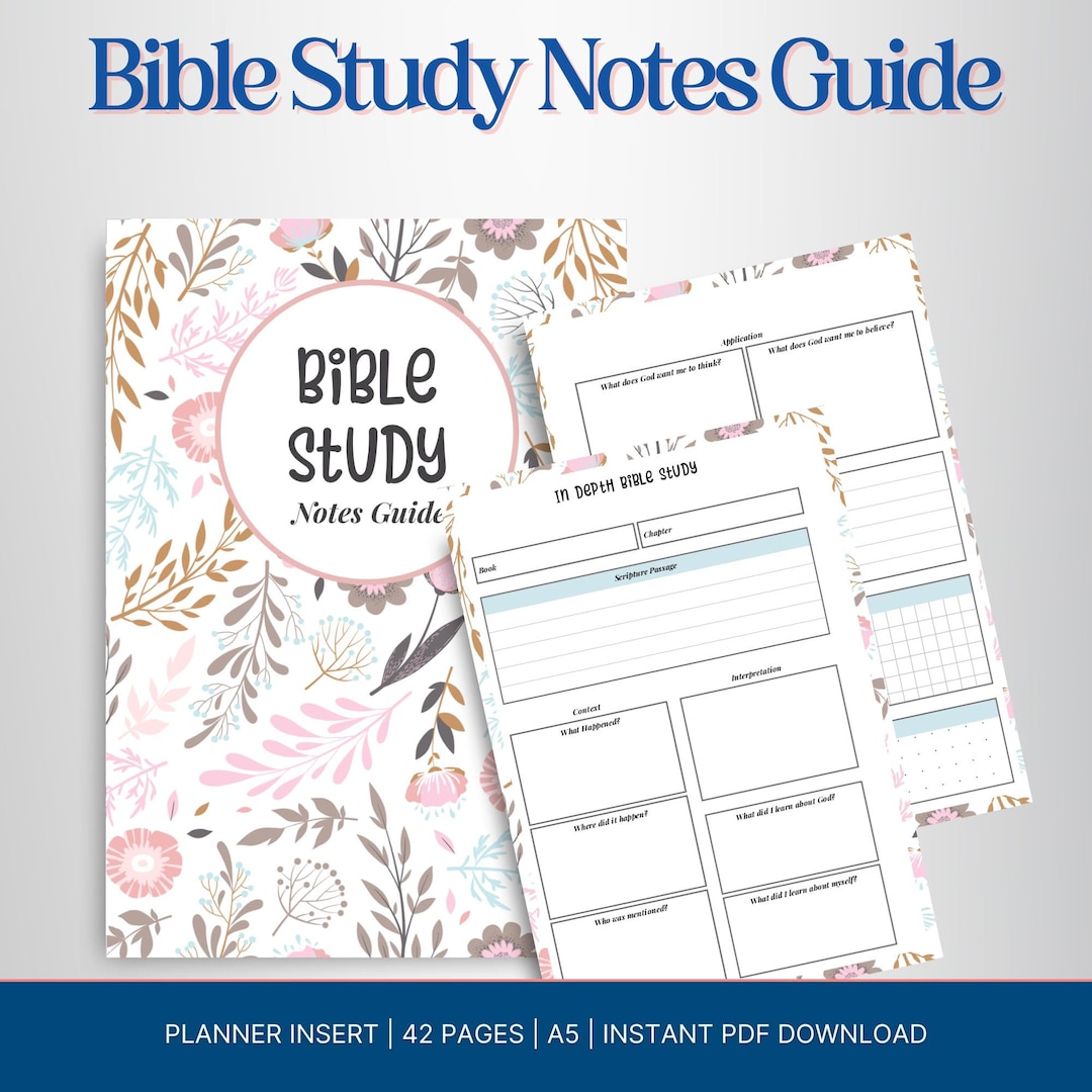 Bible Study Notes Guide Bible Scripture Bible Study A5 Scripture ...