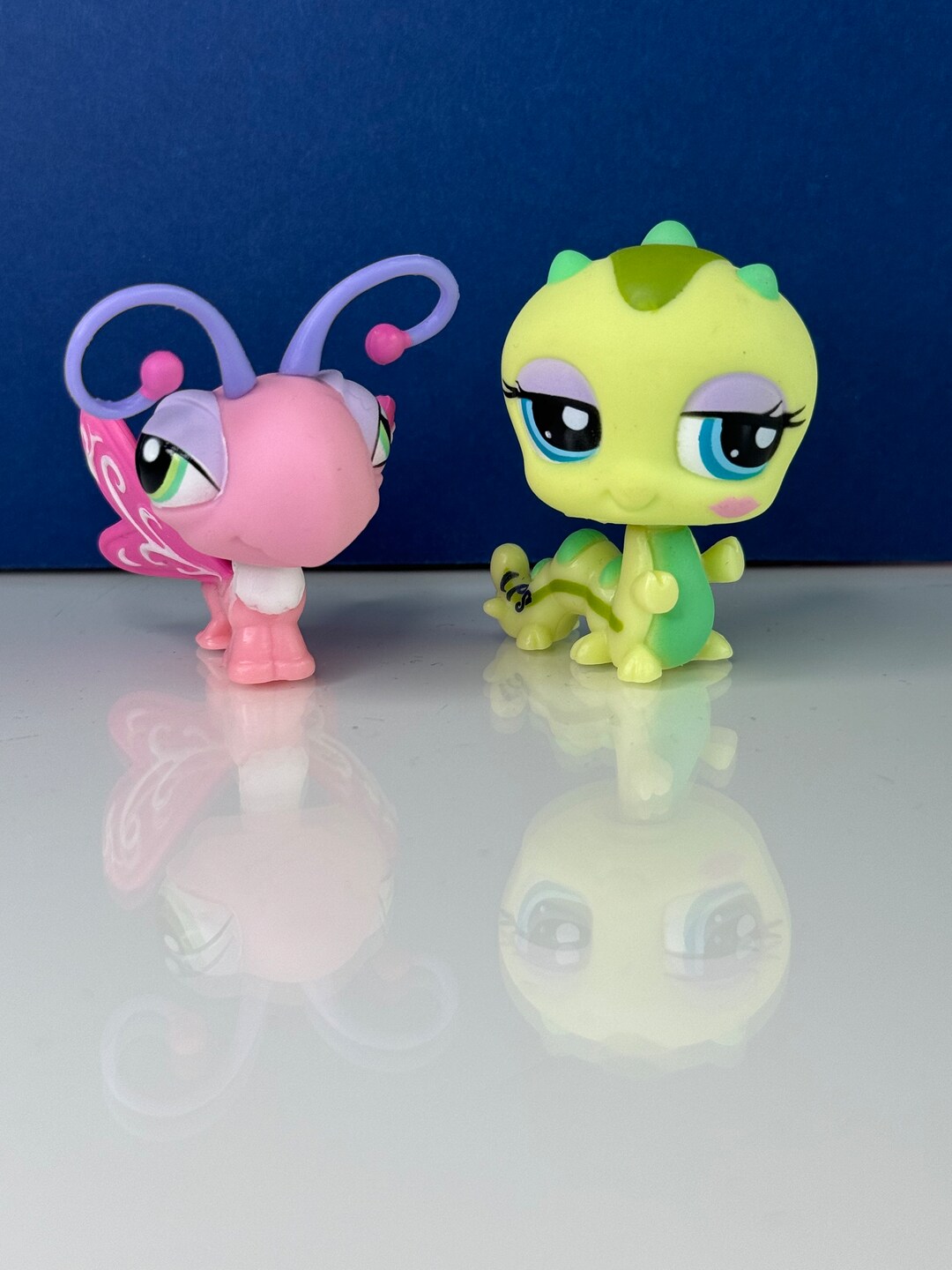 Hasbro Littlest Pet Shop LPS Caterpillar 1324 & Butterfly 1323 - Etsy