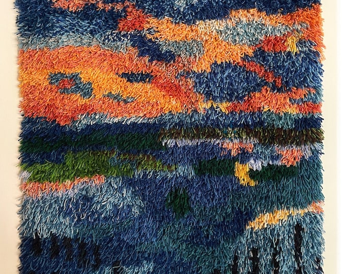 NEW Rya Rug Kit "view Across the Potomac" Size 31" X 47" (80 X 120 Cm ...