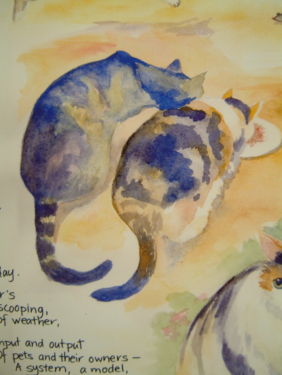 Illustrated Cat Poem for Cat Lovers--a Quality Print of a Watercolor ...