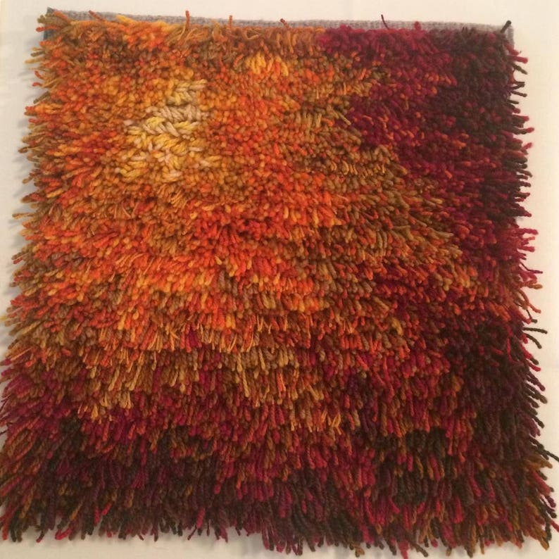 Small Rya Rug Kit. Fireflower Rya Kit. Midcentury Modern Rya | Etsy